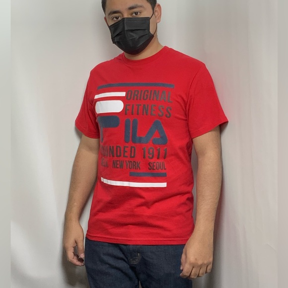 Fila | Shirts | Mens Fila Red Short Sleeve Tee Shirt | Poshmark